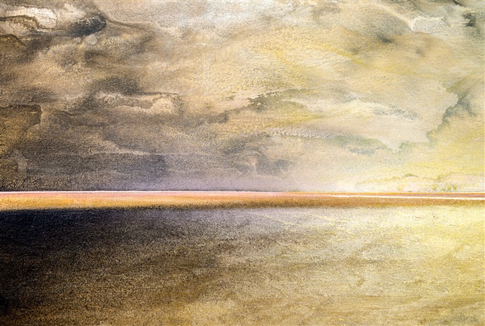 Prairie Shadows - gold, contemporary, abstract, painting, acrylic on ...