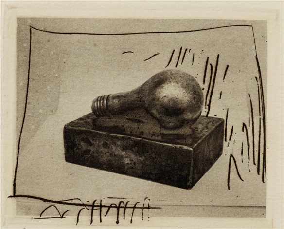 LIght Bulb Small, 1st Etchings, 2nd State by Jasper Johns on artnet