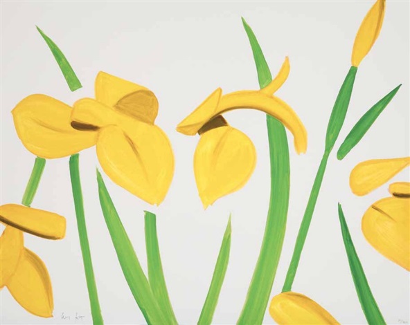 Yellow Flags on White by Alex Katz on artnet
