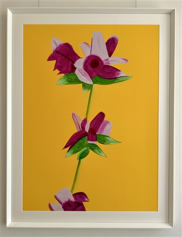 Azaleas on yellow by Alex Katz on artnet