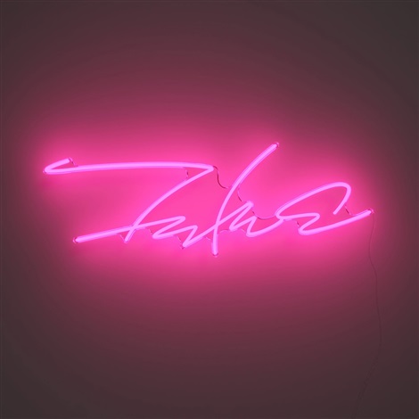 Signatura Hot Pink LED Neon Sign by Futura on artnet