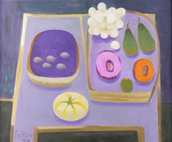 The Mauve table by Mary Fedden on artnet