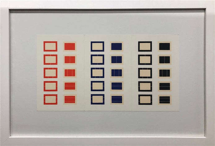 DONALD JUDD Series of Ten Woodcuts in Three Color States, 1988 by ...