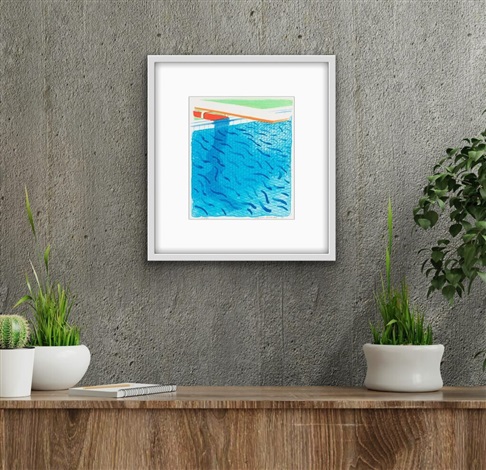 David Hockney Pool Made with Paper and Blue Ink for Book - Paper Pools ...