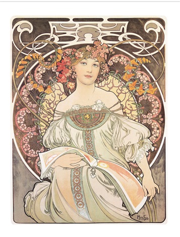 Alphonse Mucha - Reverie -Mixed Media by Alphonse Mucha on artnet
