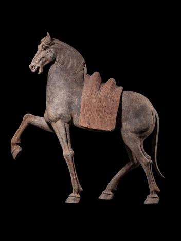 Prancing Horse with Saddle by Anonymous-Chinese (Tang Dynasty) on artnet