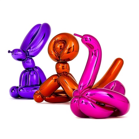Jeff Koons Balloon Animals - Set II Rabbit, Monkey and Swan by Jeff ...