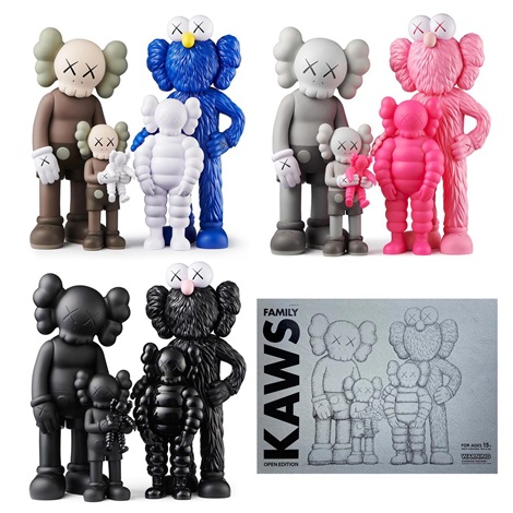 KAWS FAMILY complete set of 3 works KAWS Family companion by KAWS on artnet