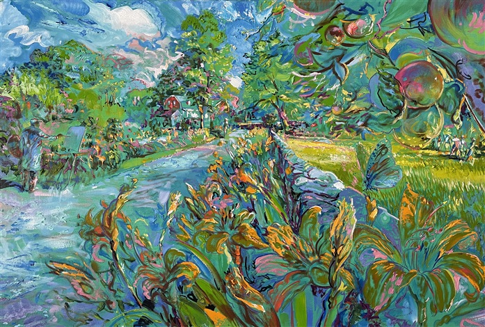 Weir Farm Tiger Lillies and Apples by Dmitri Wright on artnet