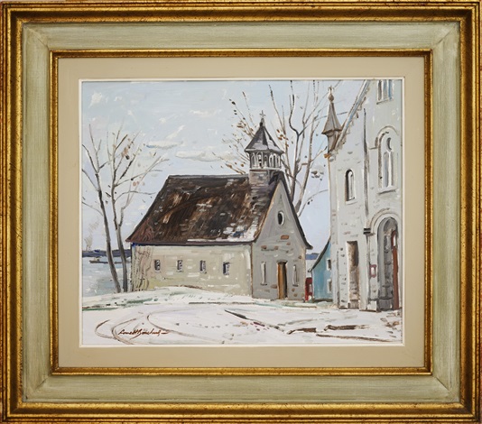 First Snow - Old Chapel and Church, Île-Perrot by Lorne Holland ...