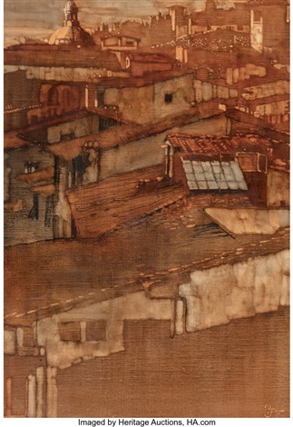 Farewell To Arms, interior illustration by Bernard (Bernie) Fuchs on artnet