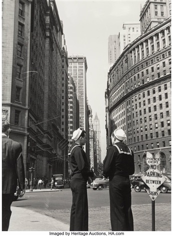 New York, New York. Street scene on lower Broadway by Gordon Parks on ...