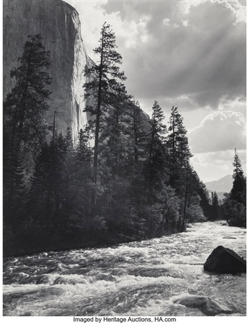 El Capitan, Merced River, Clouds, Yosemite National Park, California by ...