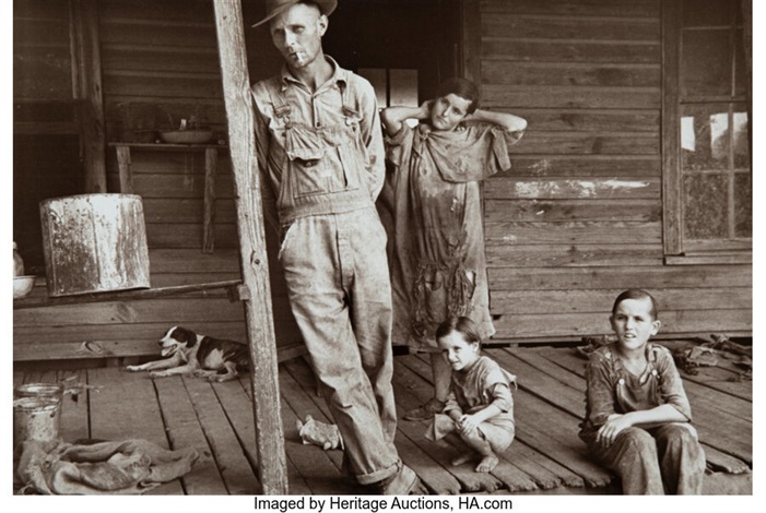 Floyd Burroughs and Tengle children, Hale County, Alabama by Walker Evans on artnet