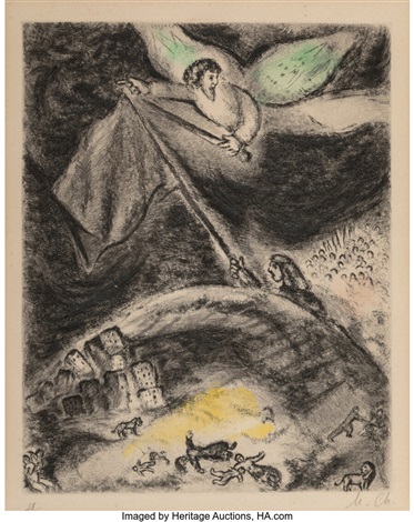 Oracle over Babylon, from the Bible by Marc Chagall on artnet