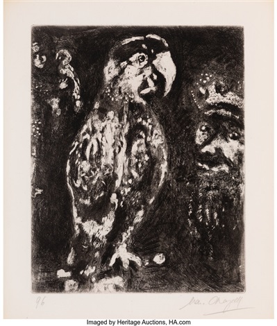 The Two Parrots, the King, and His Son, from Fables by Marc Chagall on ...