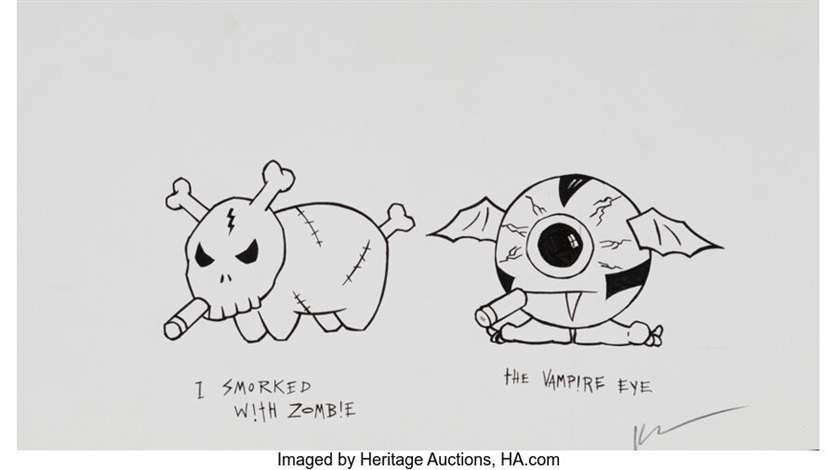 I Smorked wth Zombe The Vampre Eye by Frank Kozik on artnet