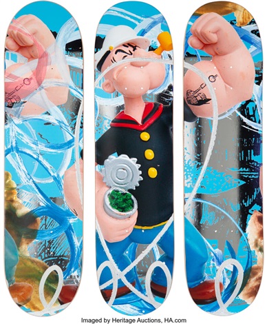 Popeye, triptych by Jeff Koons x The Skateroom on artnet