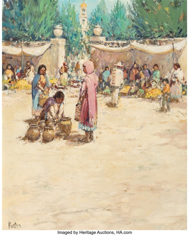 Market Scene by James Butler on artnet