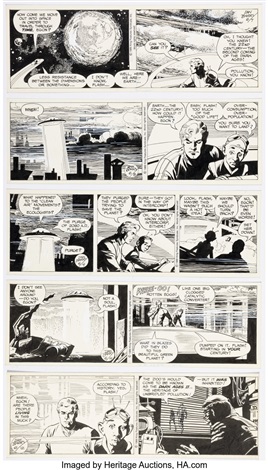 Dan Barry Flash Gordon Consecutive Daily Comic Strips Original Art ...