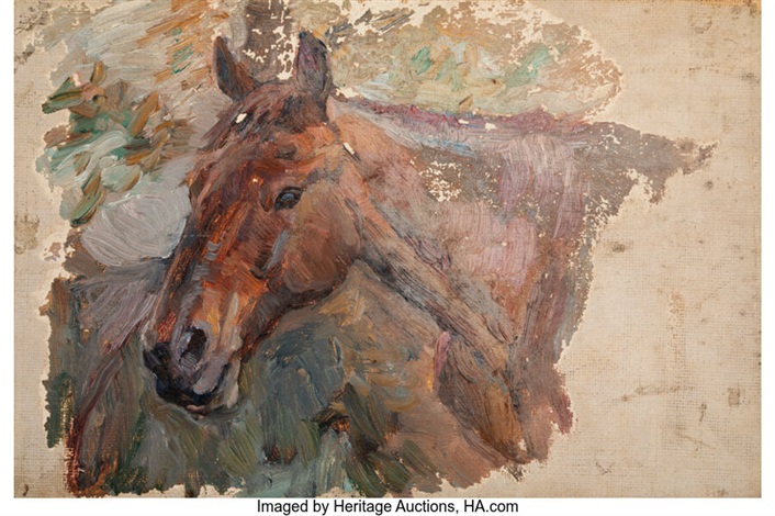 Horse Head and Horse Studies group of two by Philip Russell Goodwin on ...