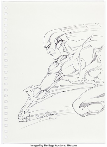 Greg LaRocque - The Flash Sketch Original Art c. 2010s by Greg LaRocque on artnet