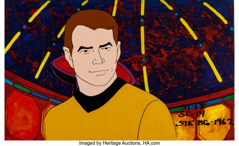 Star Trek The Animated Series Captain Kirk Production Cel Filmation ...