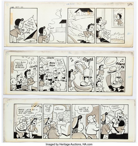 Roger Armstrong Little Lulu Daily Comic Strip Original Art Group of 3 ...