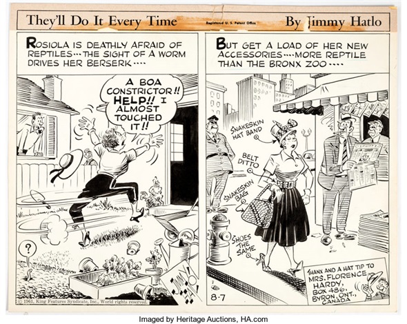 Jimmy Hatlo Theyll Do It Every Time Daily Comic Strip Original Art ...