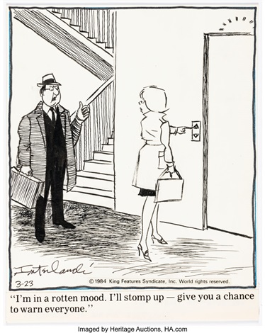 Phil Interlandi Queenie Daily Single Panel Comic Strip Illustration ...
