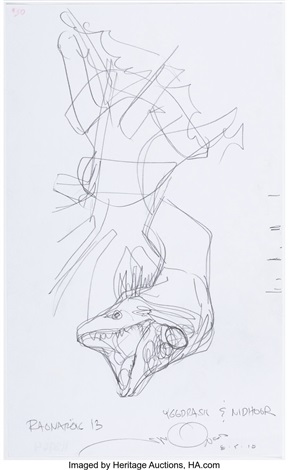 Walt Simonson Ragnarok The Breaking of Helheim 1 Preliminary Story Page ...