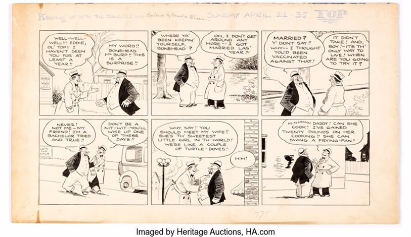 Arthur R. Pop Momand Keeping Up with the Joneses Sunday Comic Strip ...