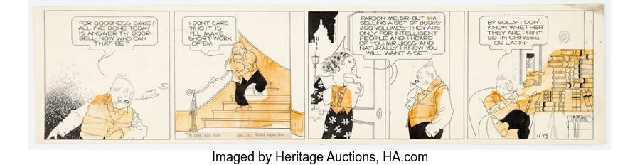 George McManus Bringing Up Father Daily Comic Strip Original Art dated ...