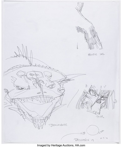 Walt Simonson Ragnarok The Breaking of Helheim 1 Preliminary Story Page ...