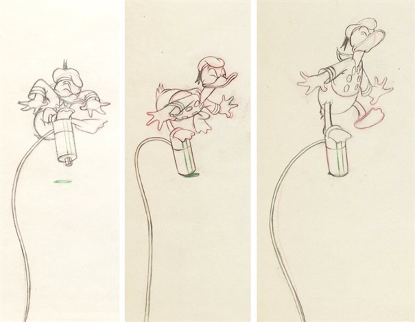 The Riveter Donald Duck Animation Drawing Sequence of 14 Walt Disney ...