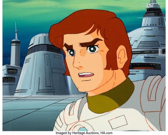 Captain Future Curtis Newton aka Captain Future Production Cel, Master Background Toei Animation ...