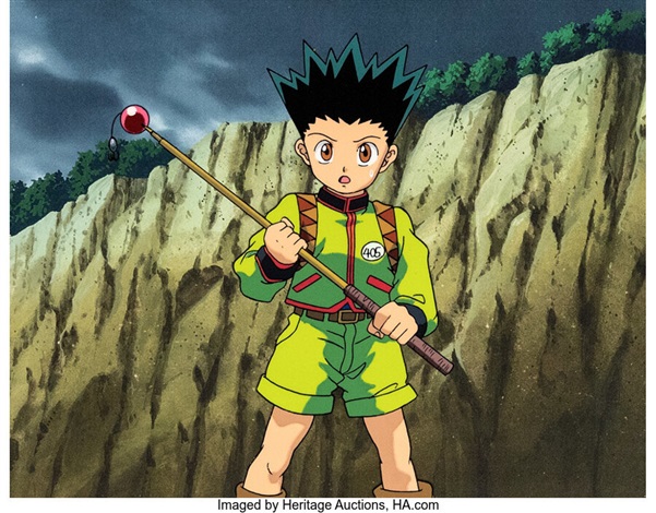 Hunter x Hunter Gon Freecss Production Cel A7, Matching Douga, Printed Background Nippon ...