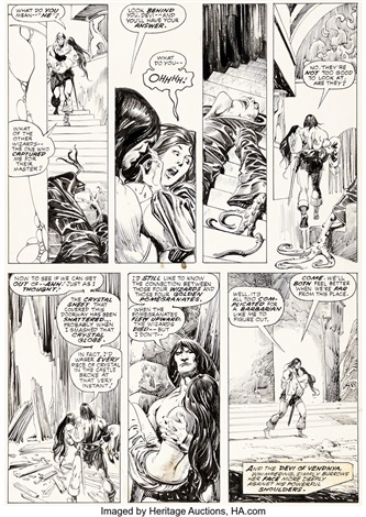 John Buscema and Alfredo Alcala Savage Sword of Conan 19 Story Page 20 Original Art Marvel, 1977 ...
