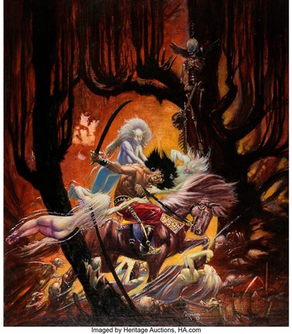 Michael Kaluta Savage Sword of Conan 91 Couverture Originale Marvel ...