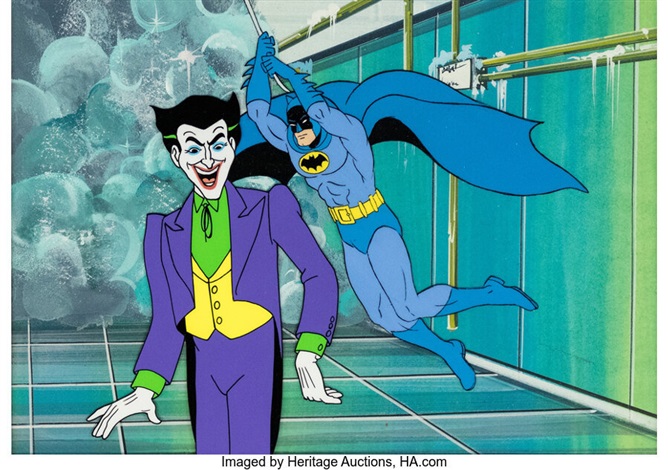 The New Adventures of Batman Batman and Joker Production Cel ...