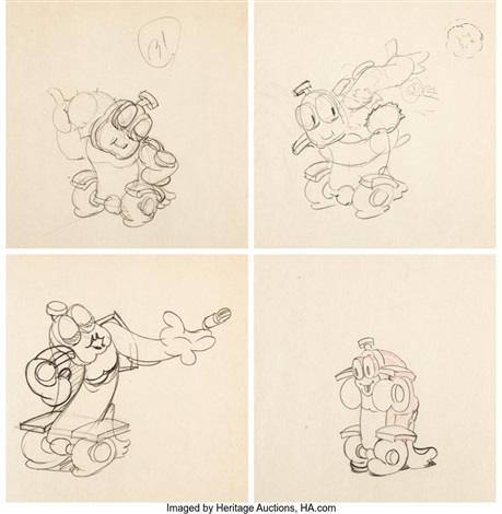 The New Car Flip the Frog Animation Drawings Group of 17 Ub ...