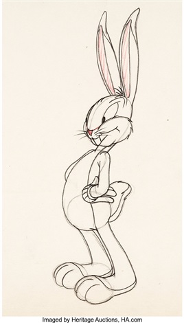 The Heckling Hare Bugs Bunny Model Sheet Drawing Original Art Warner ...