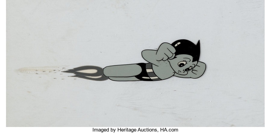 Astro Boy Black and White Production Cel Osamu TezukaMushi, 1963 by ...