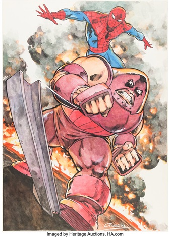 Mick Austin Super Spider-Man TV Comic 488 Original Poster Art Marvel UK ...