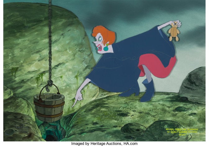 The Rescuers Madame Medusa Production Cel with Master Production ...