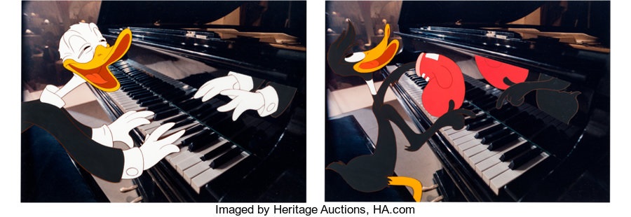 Who Framed Roger Rabbit Daffy Duck and Donald Duck Production Cels Walt ...