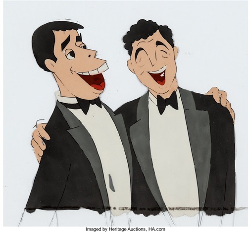 Popeyes 20th Anniversary Jerry Lewis and Dean Martin Production Cel ...