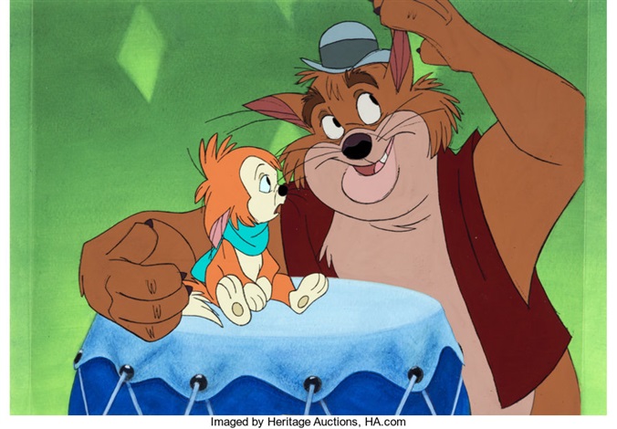 Banjo the Woodpile Cat Banjo and Crazy Legs Production Cel Don Bluth ...