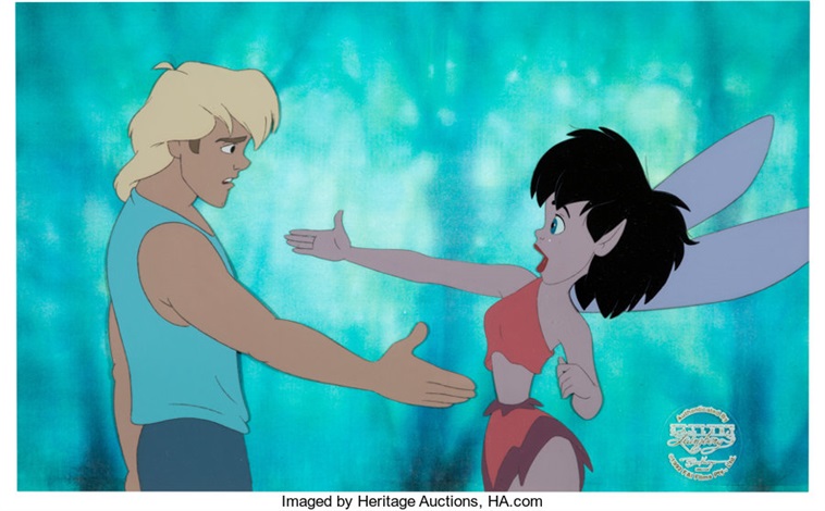 Ferngully The Last Rainforest Crysta And Zak Production Cel With Master Production Background