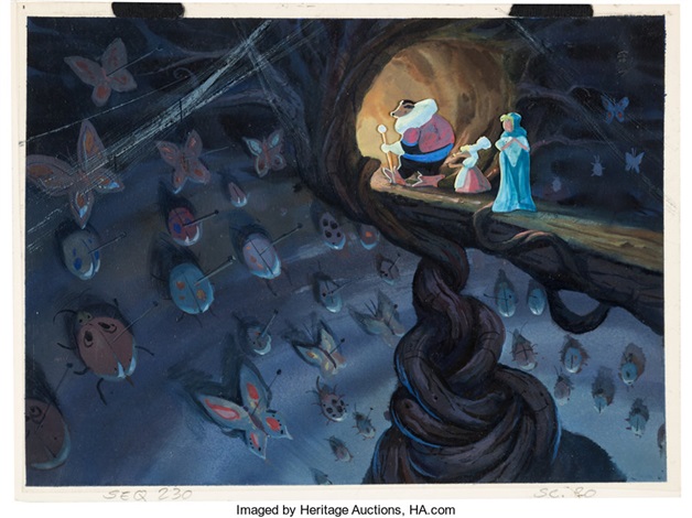 Thumbelina Painted Storyboard Art Group of 15 Don Bluth, 1994 ...